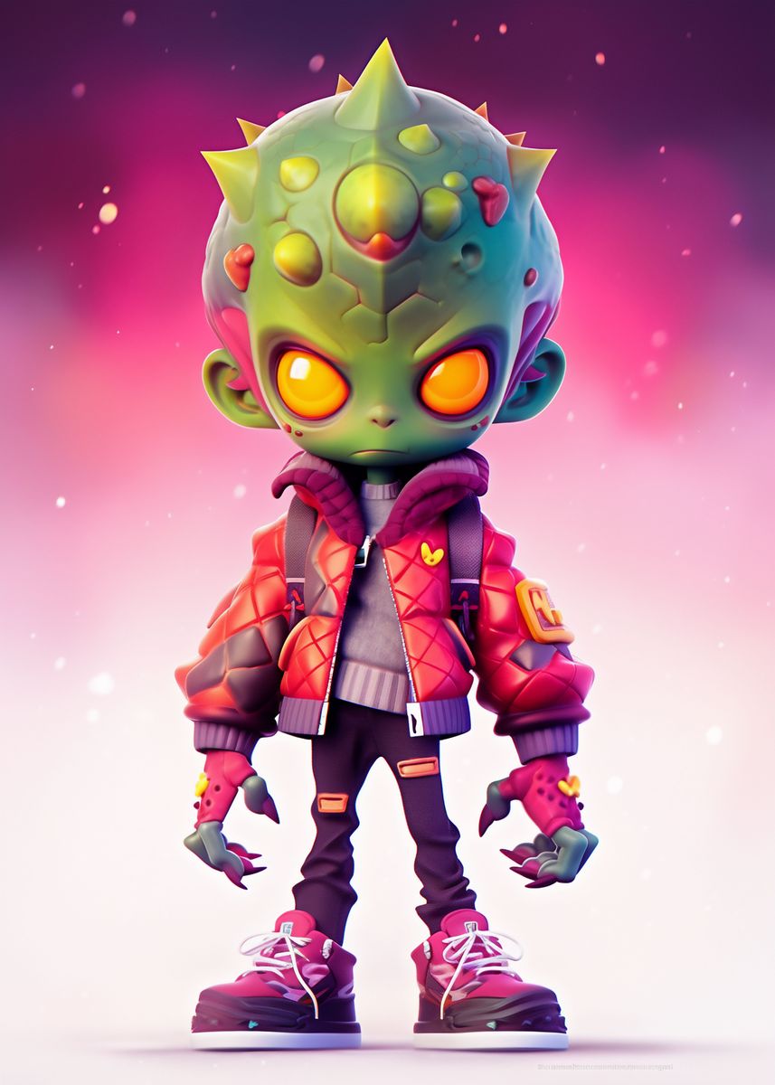 'Alien Dude 11' Poster, picture, metal print, paint by Misty Allen ...