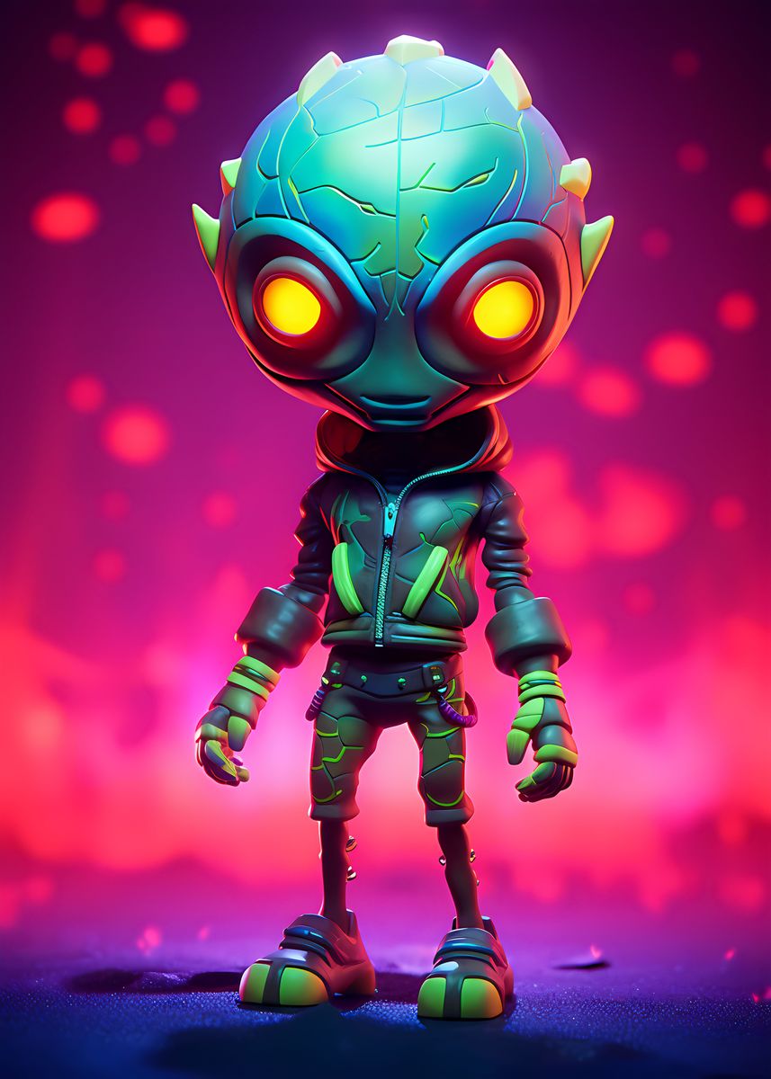 'Alien Dude 15' Poster, picture, metal print, paint by Misty Allen ...