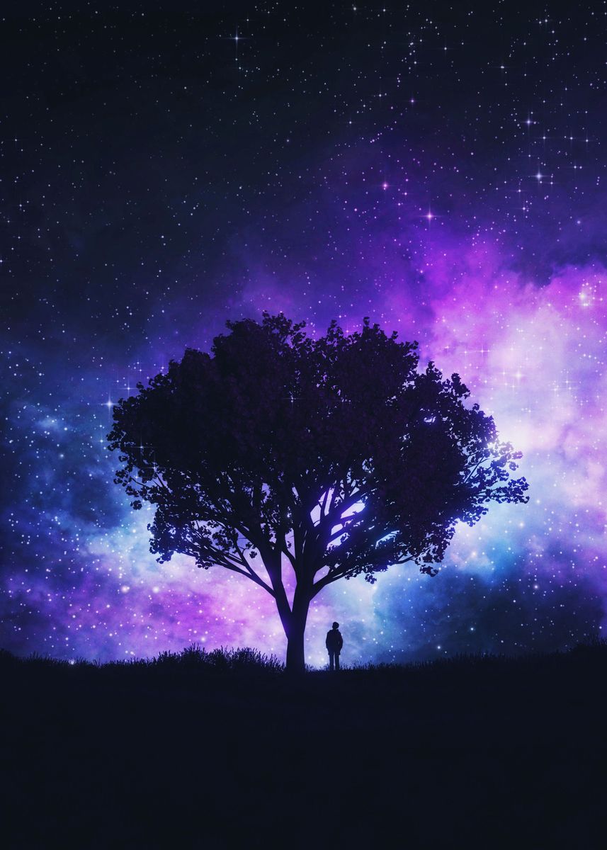 'Fantasy Galaxy Landscape' Poster by Mdshomel | Displate