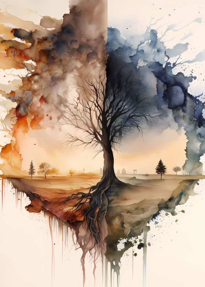 'Abstract nature' Poster, picture, metal print, paint by Oleksandr ...