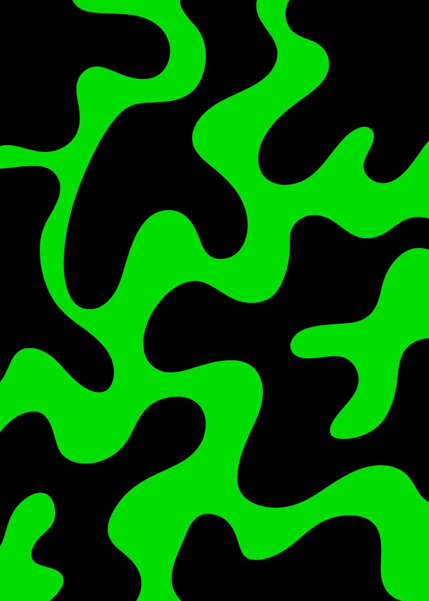 'Green Wiggles' Poster, picture, metal print, paint by Dylan McCarty ...