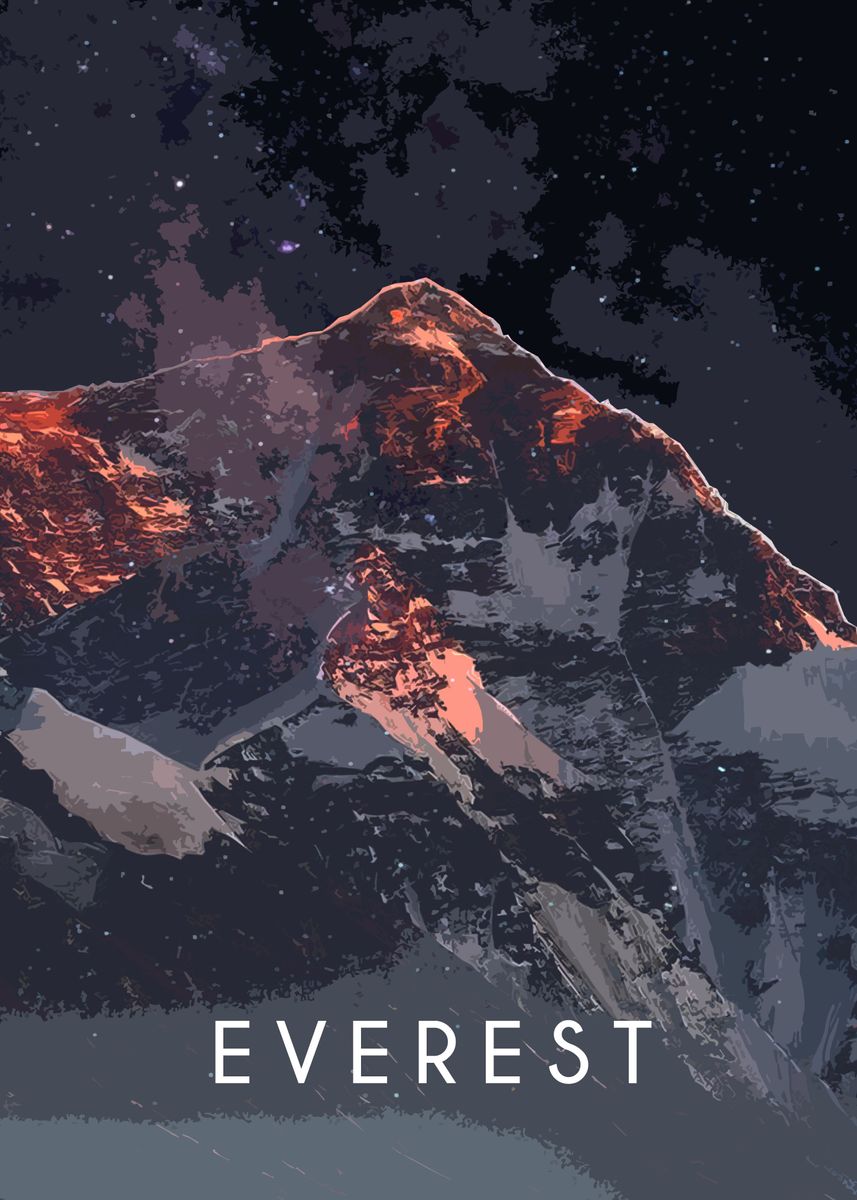 'MT Series Everest' Poster, picture, metal print, paint by Shaylin ...