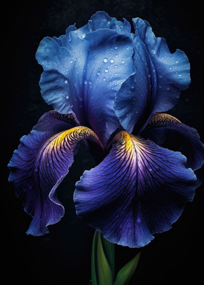 'Iris Blue' Poster, picture, metal print, paint by Stylianos ...
