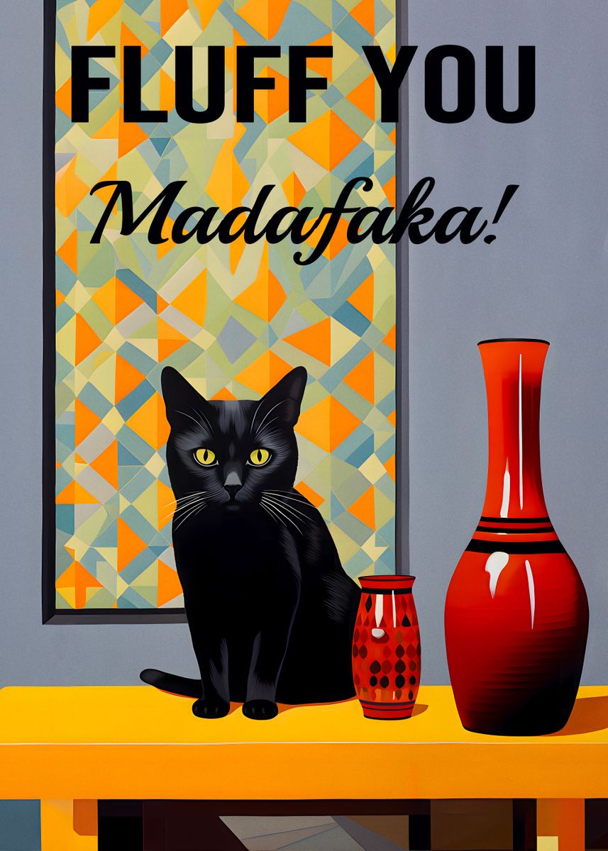 'Fluff You Madafaka' Poster by Steel Canvas Creations | Displate