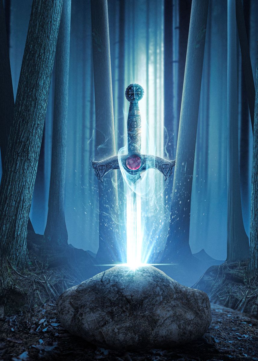 'Sword in Stone' Poster by peyton robertson | Displate