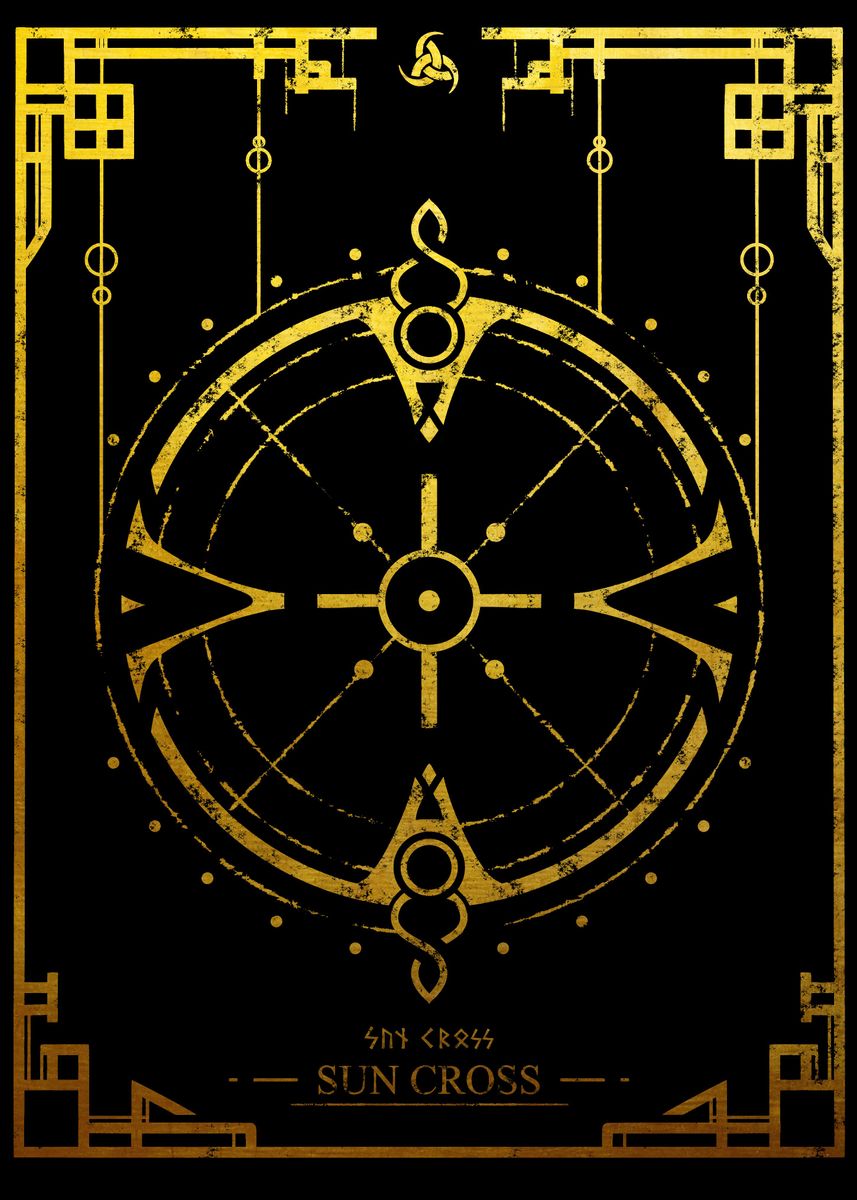 'Sun Cross' Poster, picture, metal print, paint by Geometrical ...