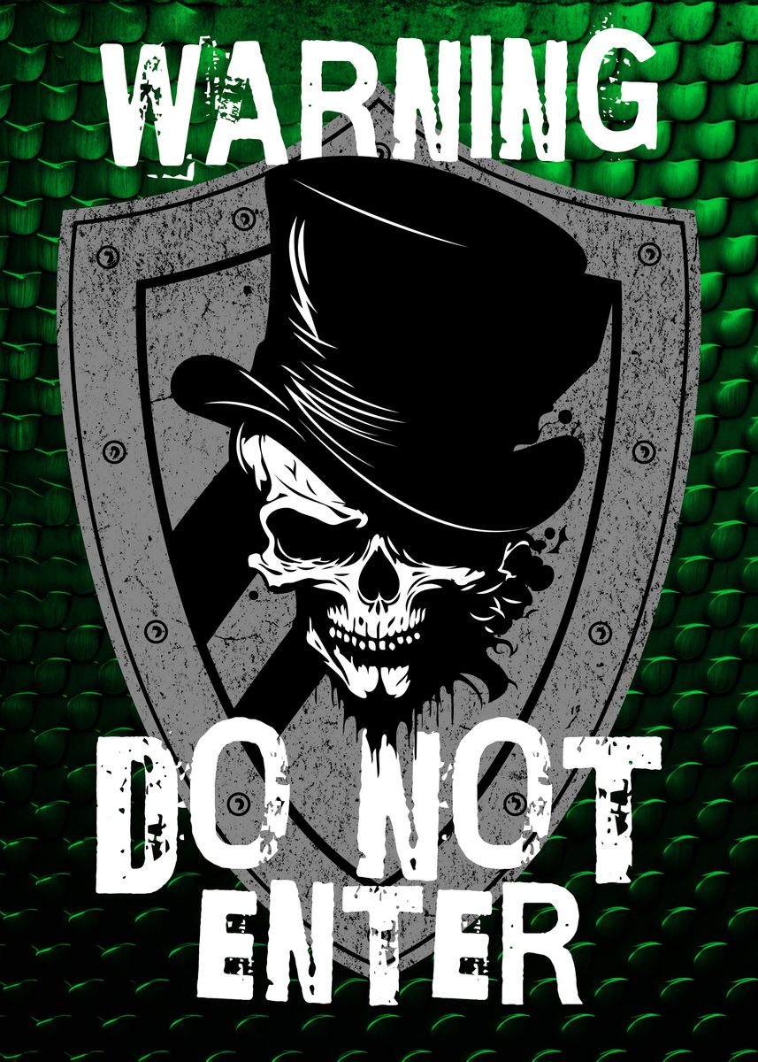 'Warning Do Not Enter 003' Poster by Atomic Chinook | Displate