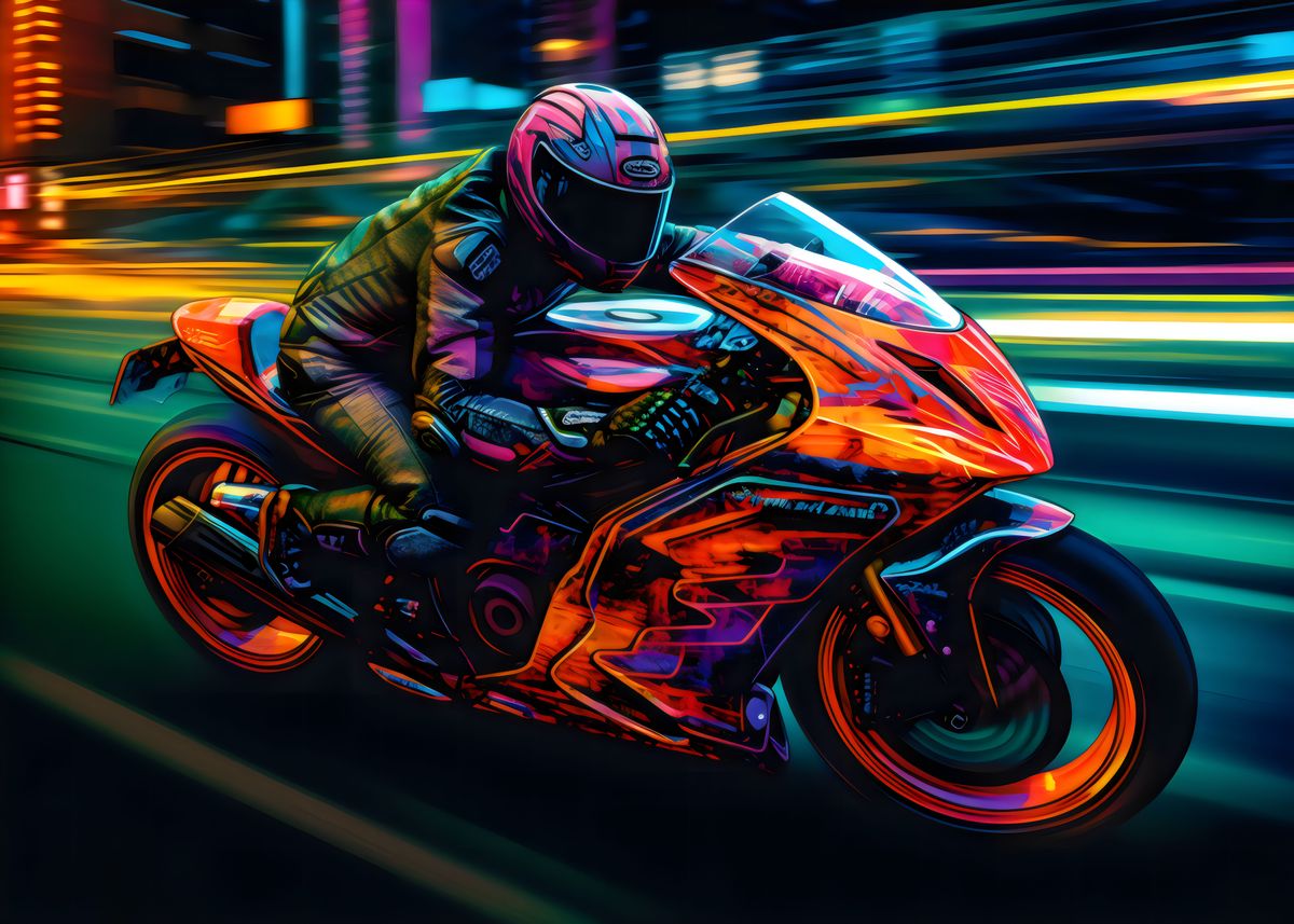 'motorcycle 014' Poster by c1a0r1t | Displate