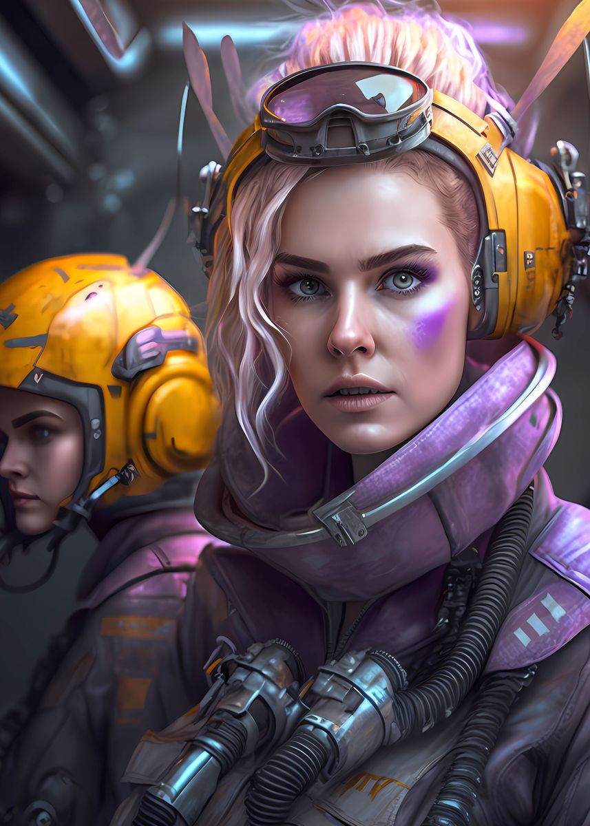 'Pilot' Poster, picture, metal print, paint by Oleksandr Kovalov | Displate