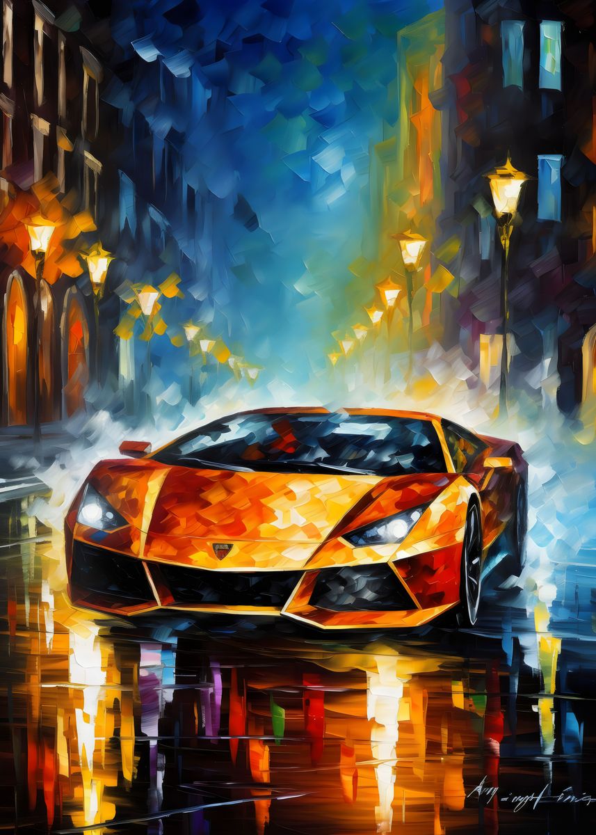 'Exotic Luxury Super Car ' Poster, picture, metal print, paint by ...