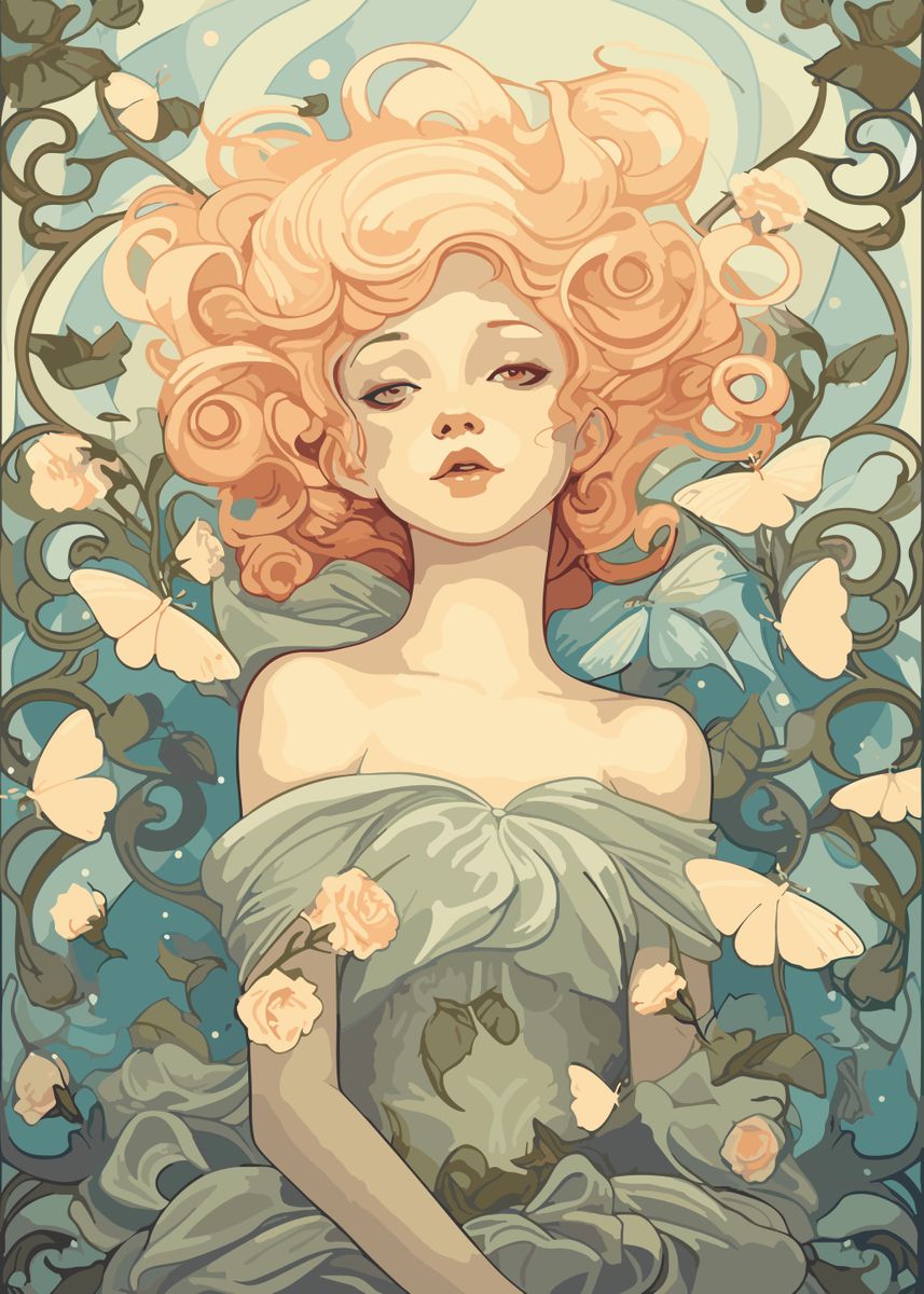 'Garden Fairy' Poster, picture, metal print, paint by Mandra | Displate