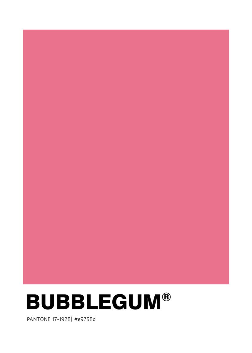 'Bubblegum' Poster, picture, metal print, paint by Hakuji Art | Displate
