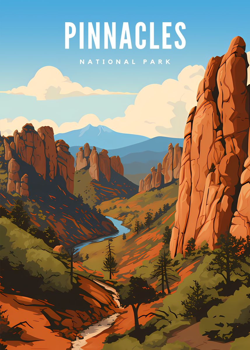 'Pinnacles National Park' Poster, picture, metal print, paint by Mark ...