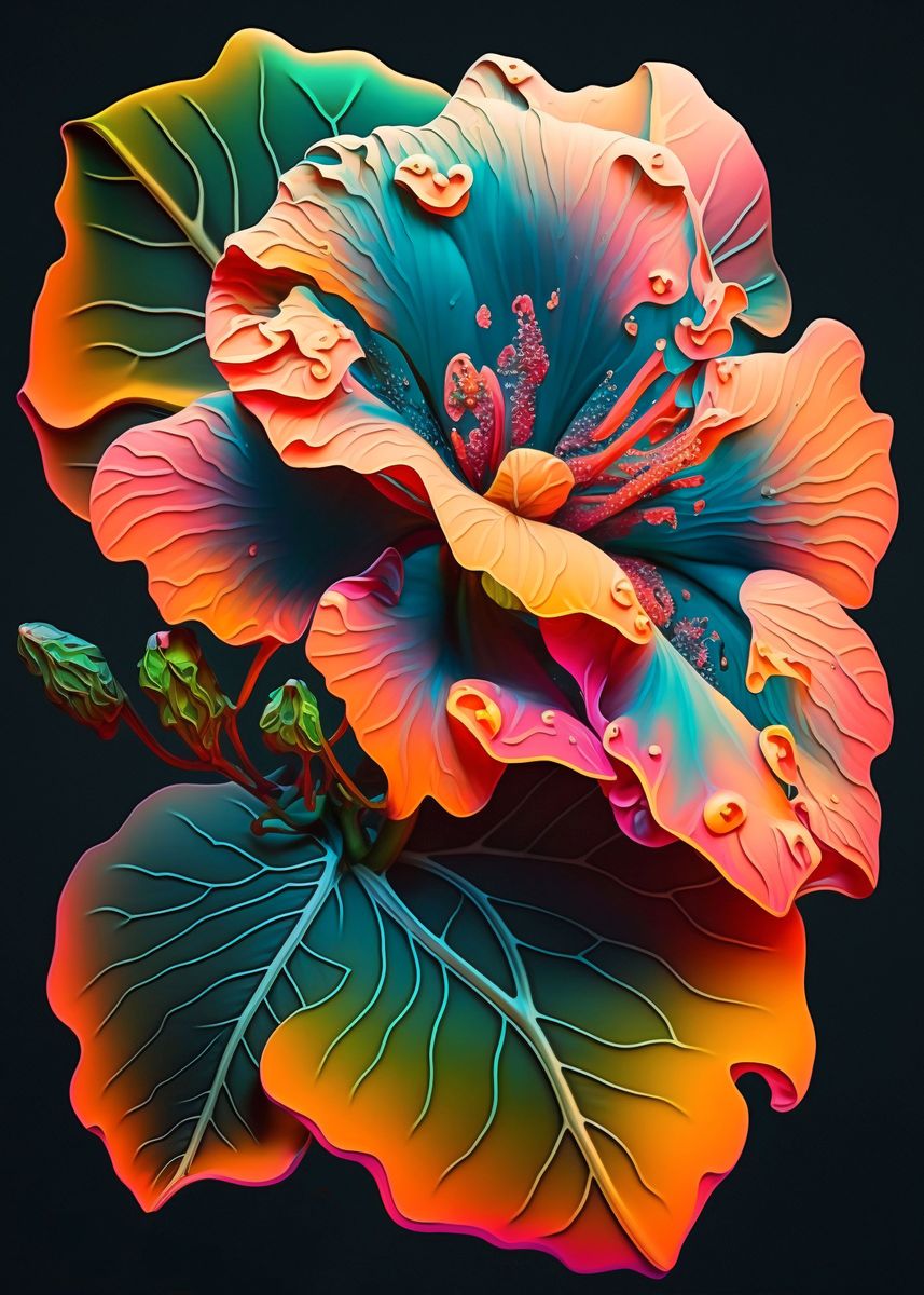 'Begonia Flower' Poster, picture, metal print, paint by Kaye Whitesel ...