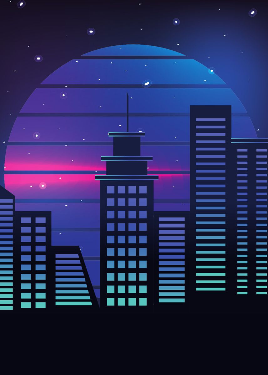 'Retro 80s Art' Poster by Riska Fzh | Displate