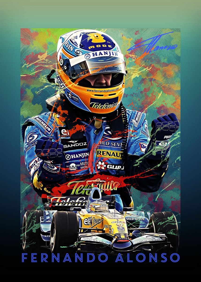 'Fernando Alonso' Poster by Tom Hiddleston | Displate