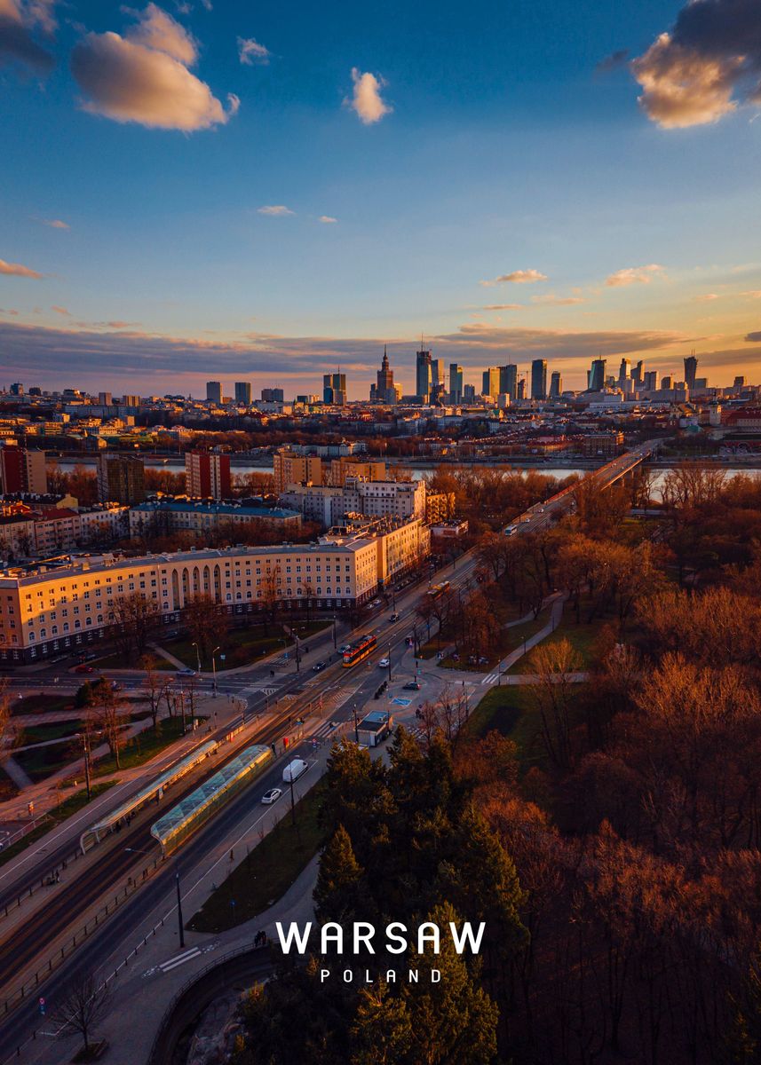 'Warsaw ' Poster, picture, metal print, paint by Explore Universe ...