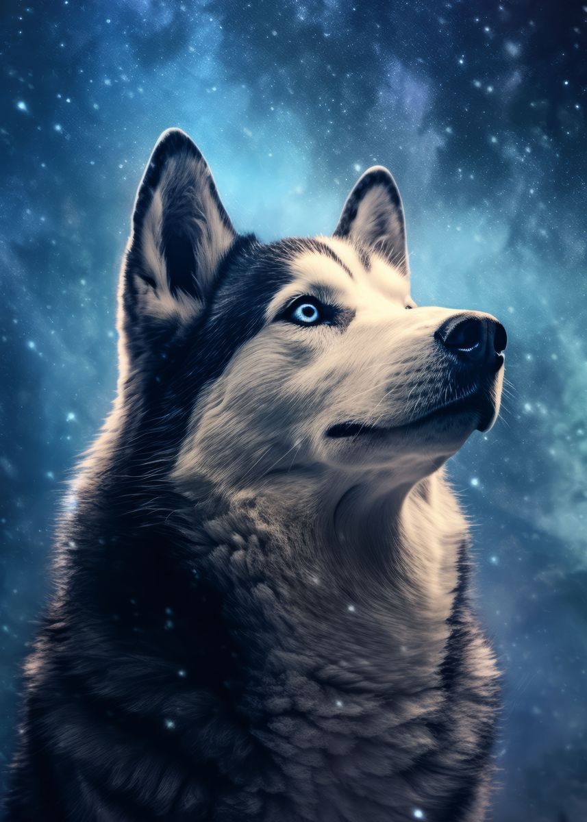 'Husky Dog' Poster by DecoyDesign | Displate