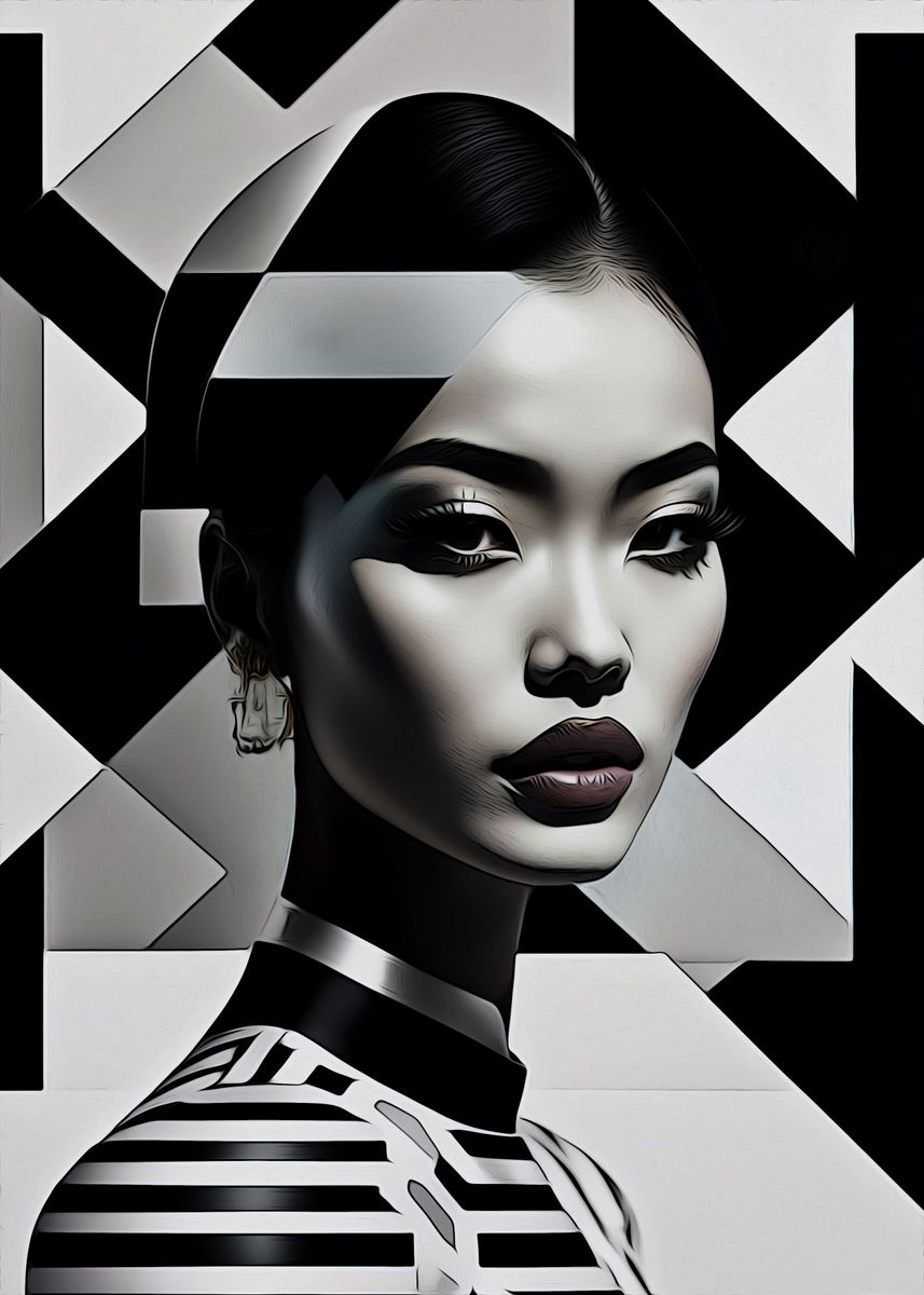 'Black and white culture' Poster, picture, metal print, paint by ...