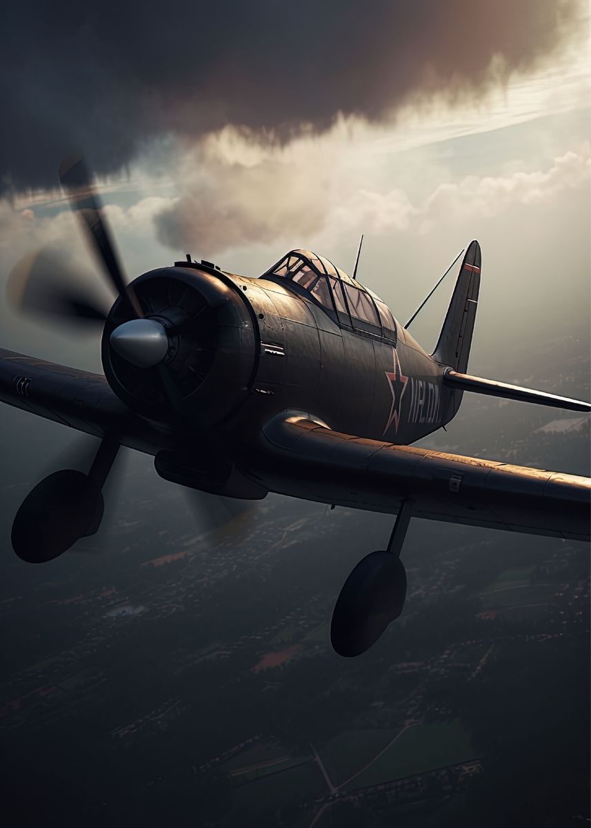 'Old warplane' Poster, picture, metal print, paint by Aidan Waller ...