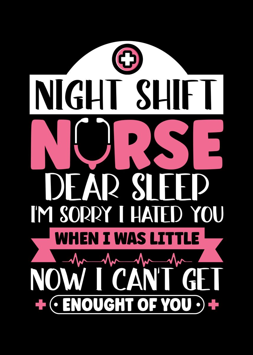 'Night Shift Nurse' Poster by Sebastian Wünsche | Displate