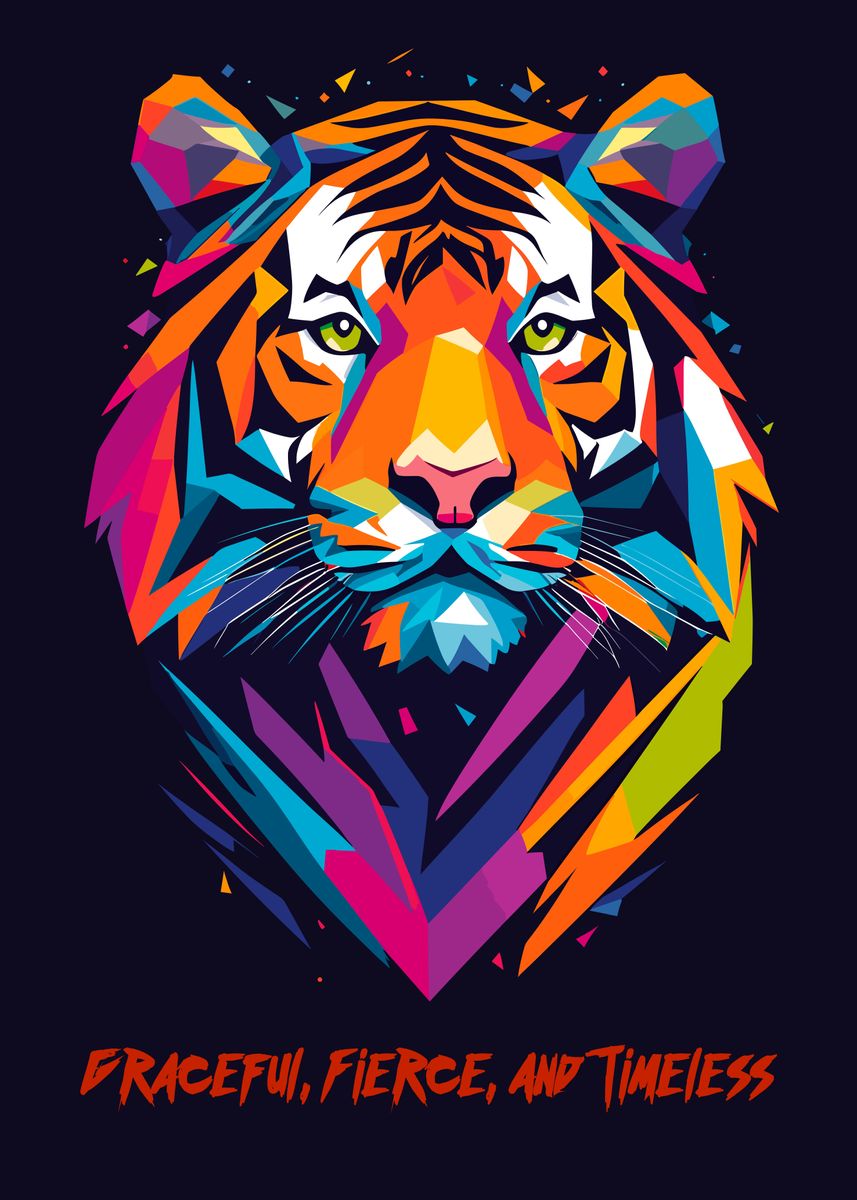 ' Tigers Legacy popart' Poster, picture, metal print, paint by Popart ...