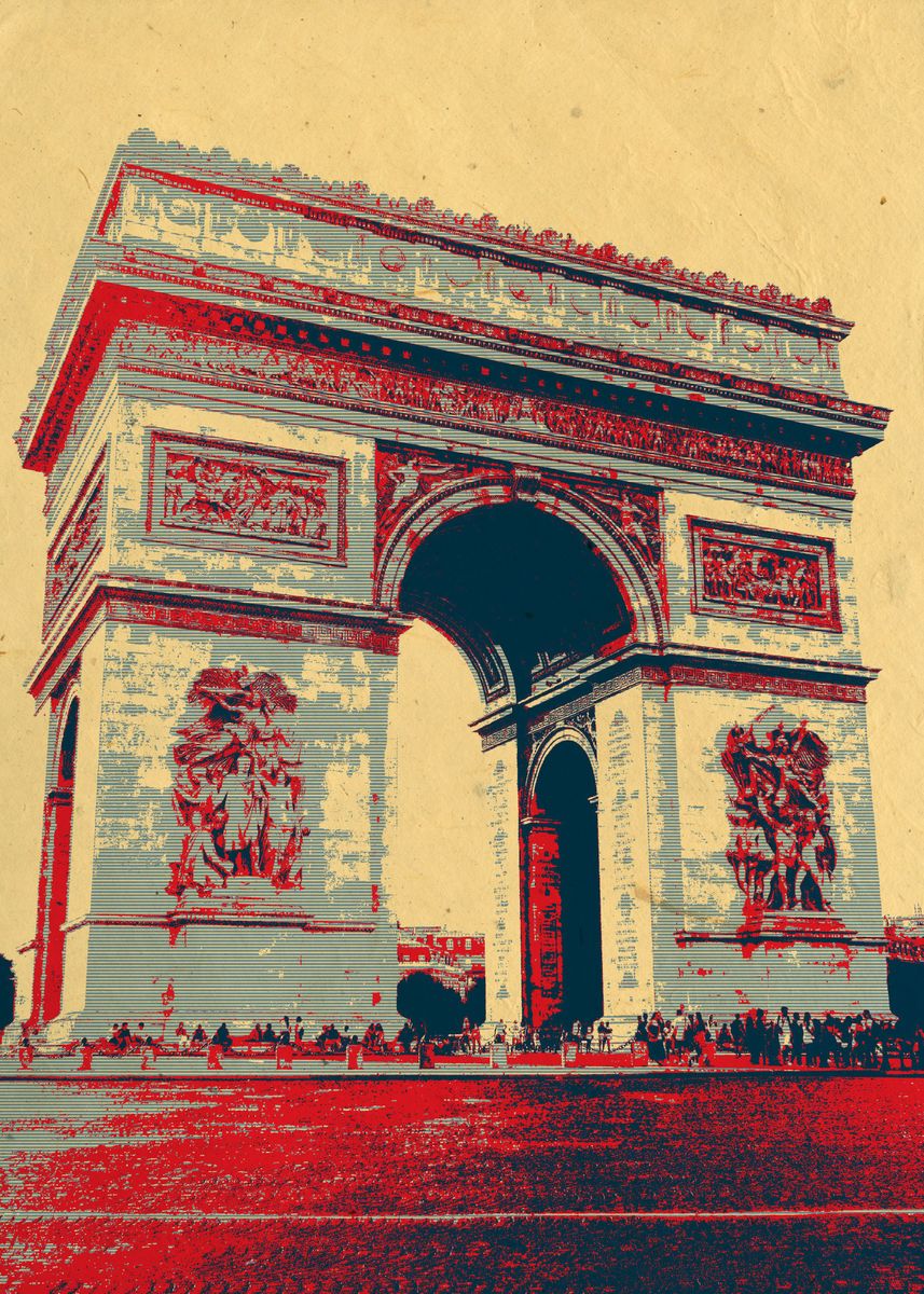 'Arc De Triomphe Paris' Poster, picture, metal print, paint by Zhidane ...