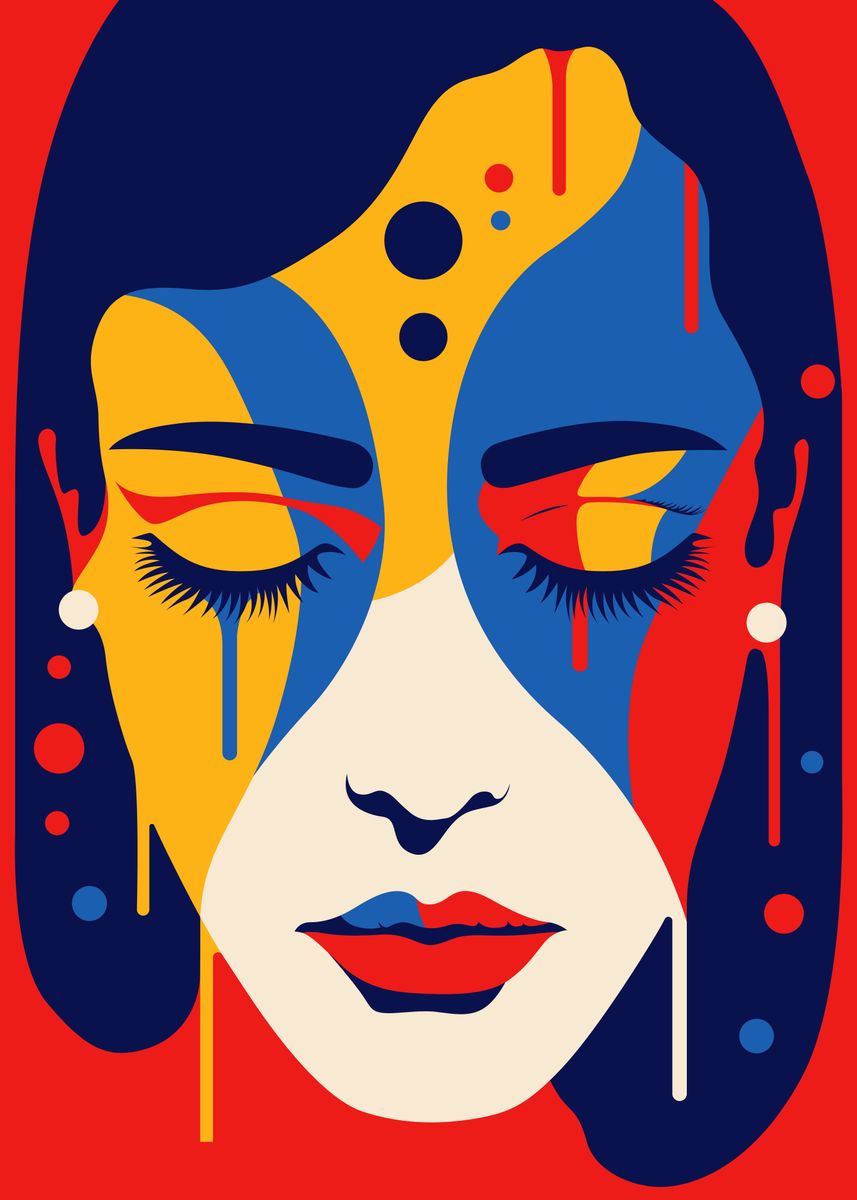 'Dadaism Sad Girl' Poster, picture, metal print, paint by Nhan Hoang ...