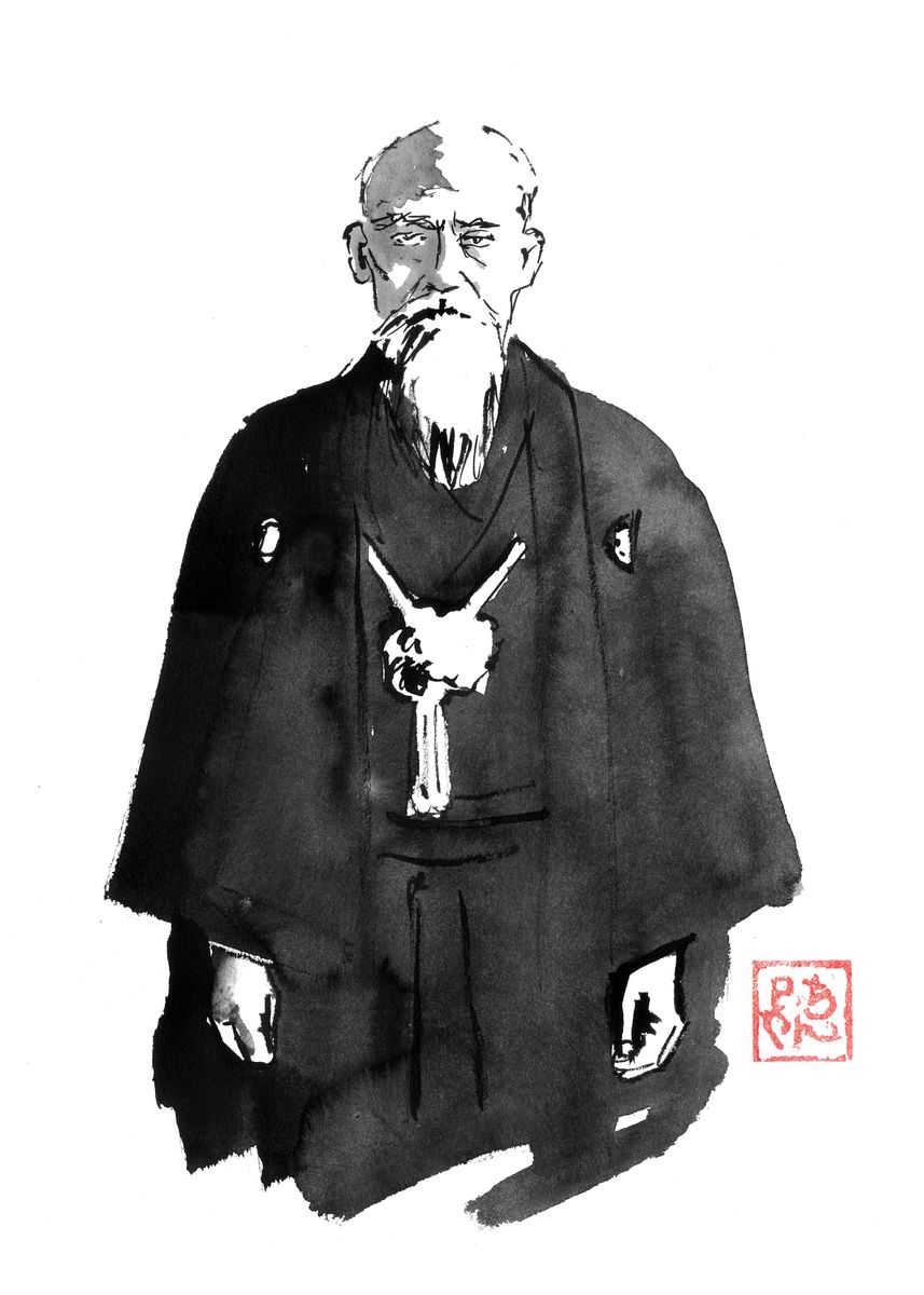 'o sensei standing' Poster, picture, metal print, paint by pechane ...