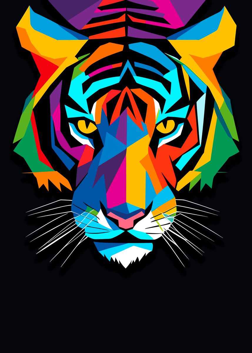 'Tiger pop art' Poster, picture, metal print, paint by Popart PosterS ...