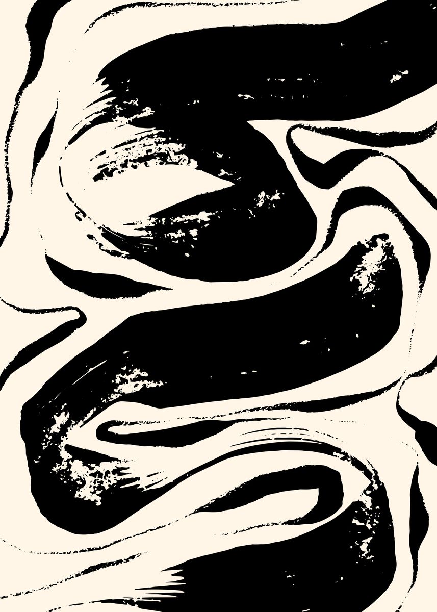 'Ink Waves' Poster, picture, metal print, paint by Demonigote Shirts ...