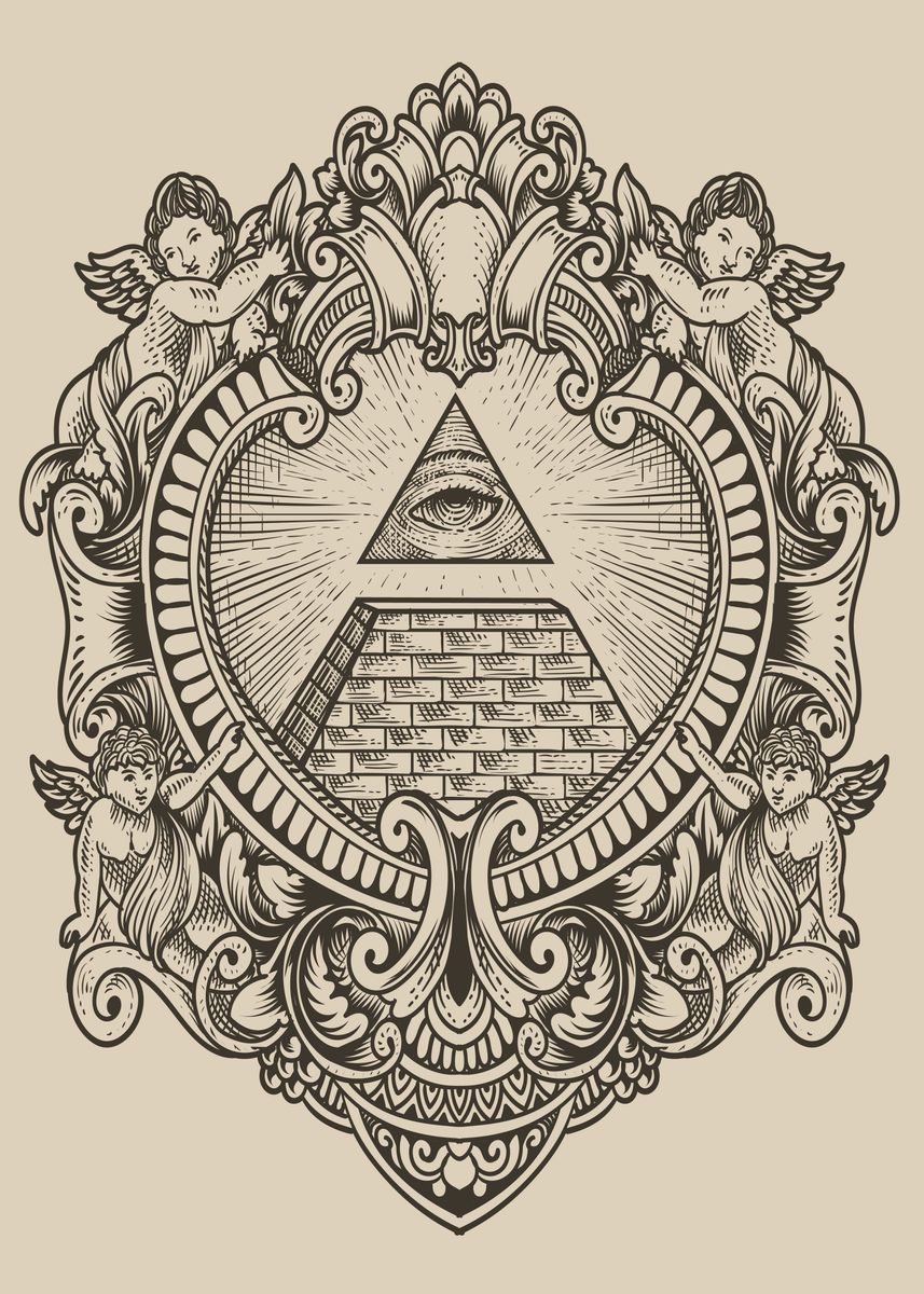 'illuminati pyramid ' Poster, picture, metal print, paint by ichimdp ...