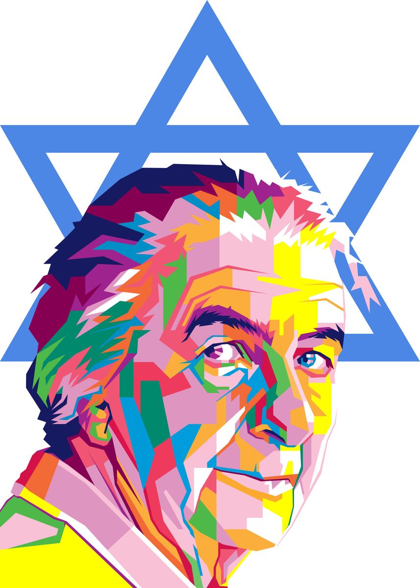 'Golda Meir' Poster, picture, metal print, paint by Colarcolor | Displate