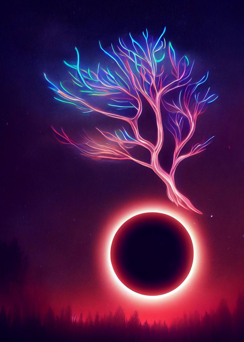'Neon forest fantasy' Poster by Jualan Halal | Displate
