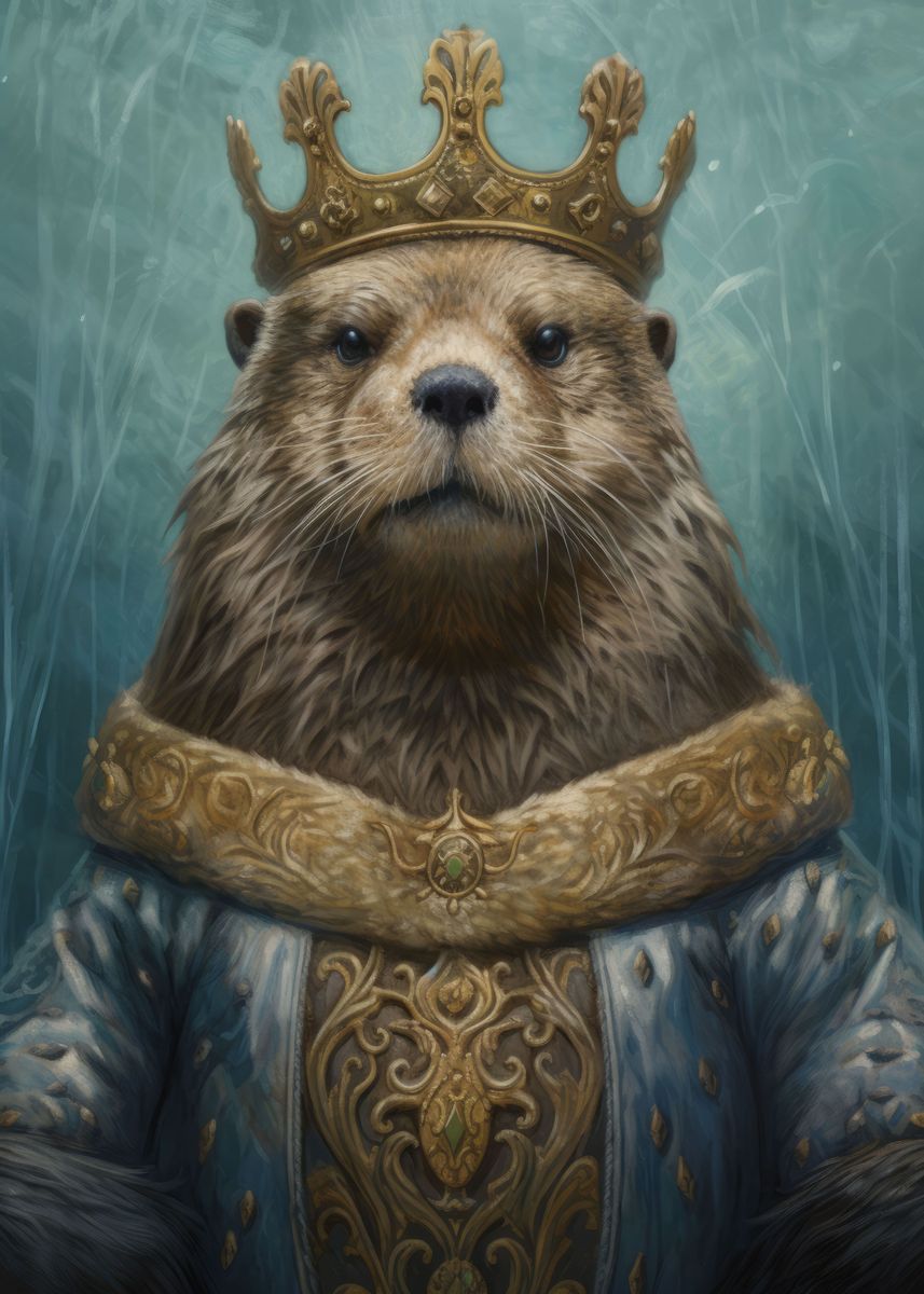 'Anthropomorphic Sea Otter' Poster by Frank Hirschle | Displate