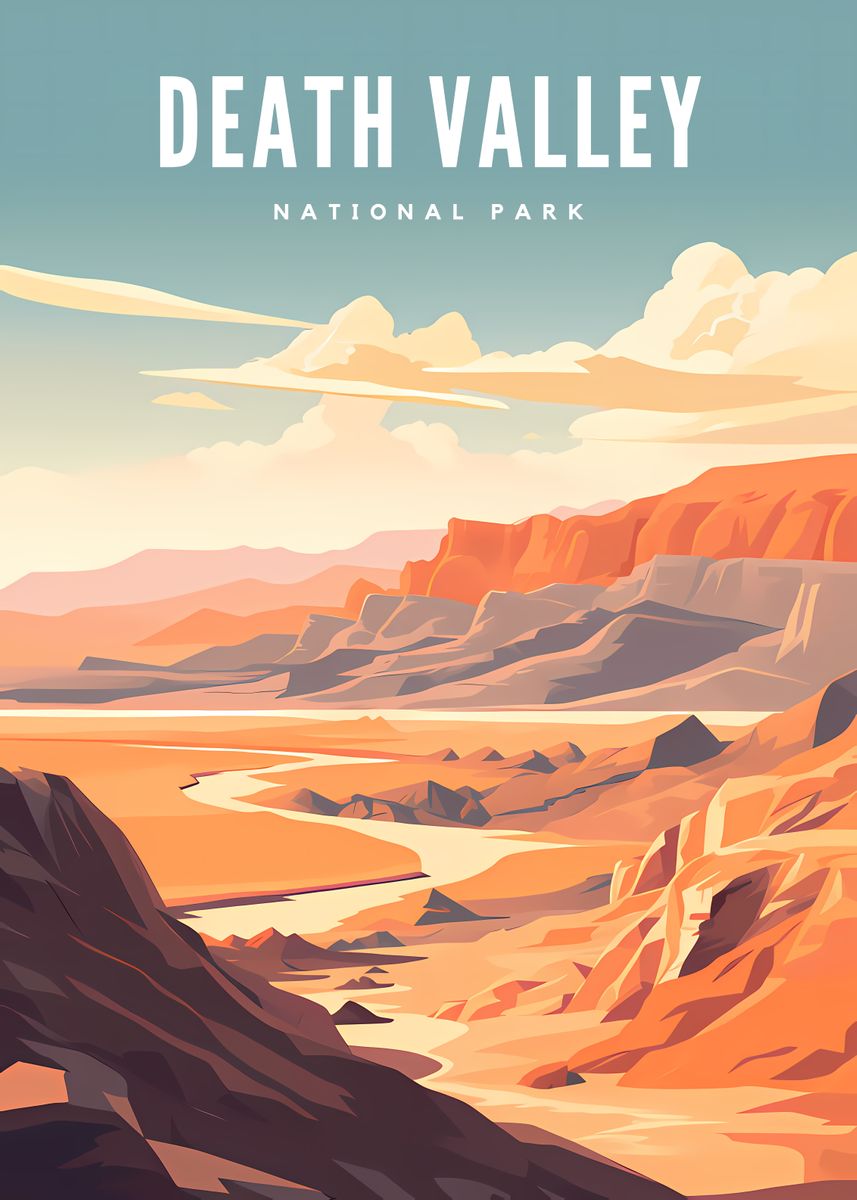 'Death Valley National Park' Poster, picture, metal print, paint by ...