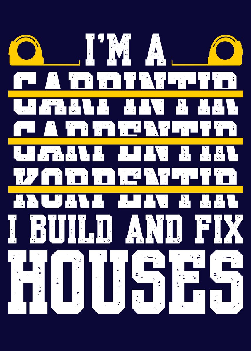'Funny Carpenter' Poster, picture, metal print, paint by MzumO | Displate