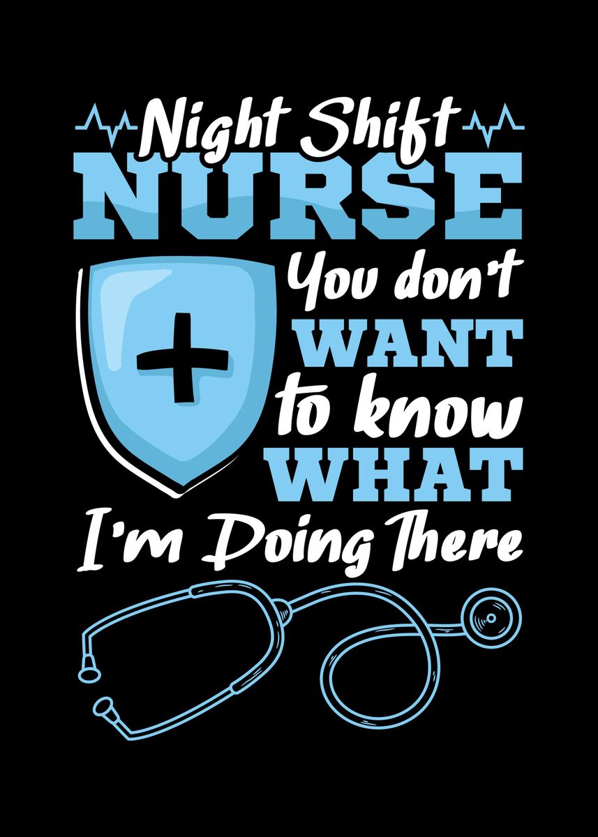 'Night Shift Nurse' Poster, picture, metal print, paint by Sebastian ...
