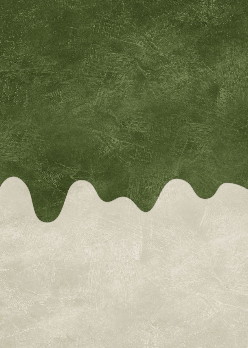 'Green Dripping' Poster, picture, metal print, paint by Ema Paraschiv ...