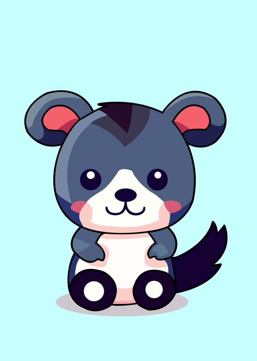 'cute animal' Poster, picture, metal print, paint by Daniaal Odonnell ...