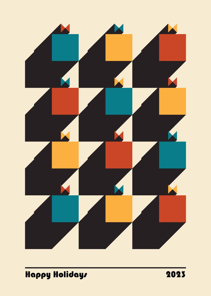 'Bauhaus Holidays 2023' Poster, picture, metal print, paint by DSpot ...