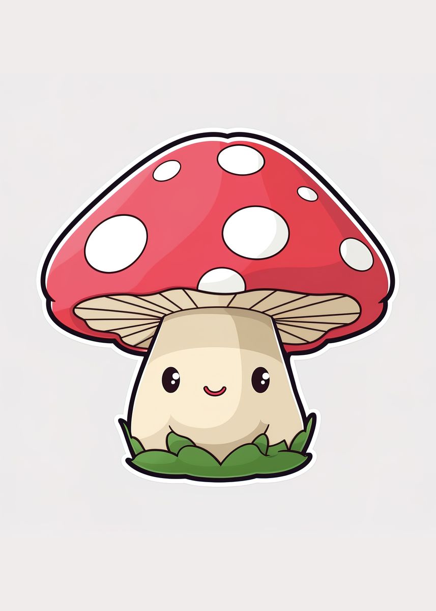 'mushroom cute ' Poster by Chloe Connelly | Displate