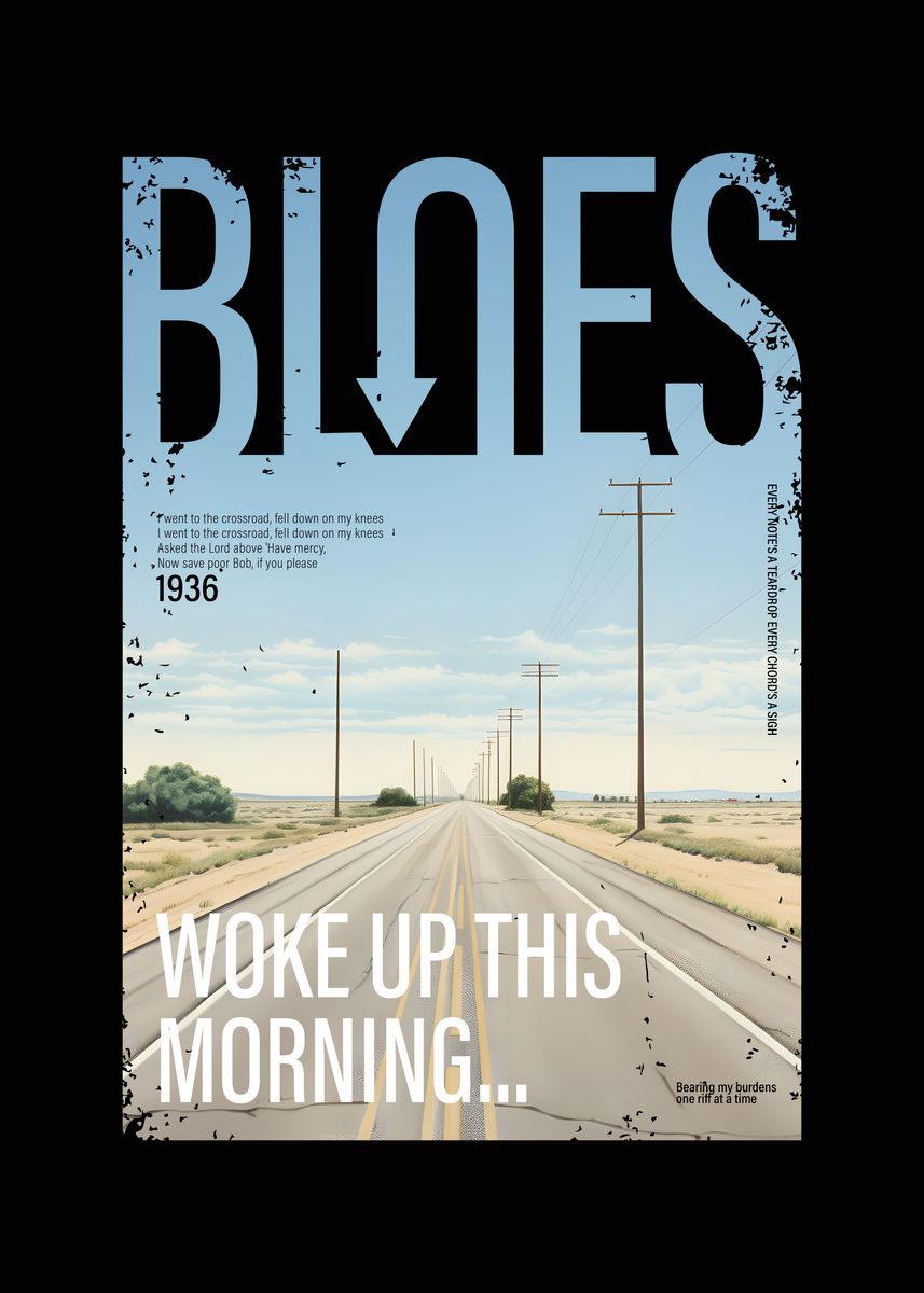 'Blues Music Poster' Poster, picture, metal print, paint by Aleksey ...