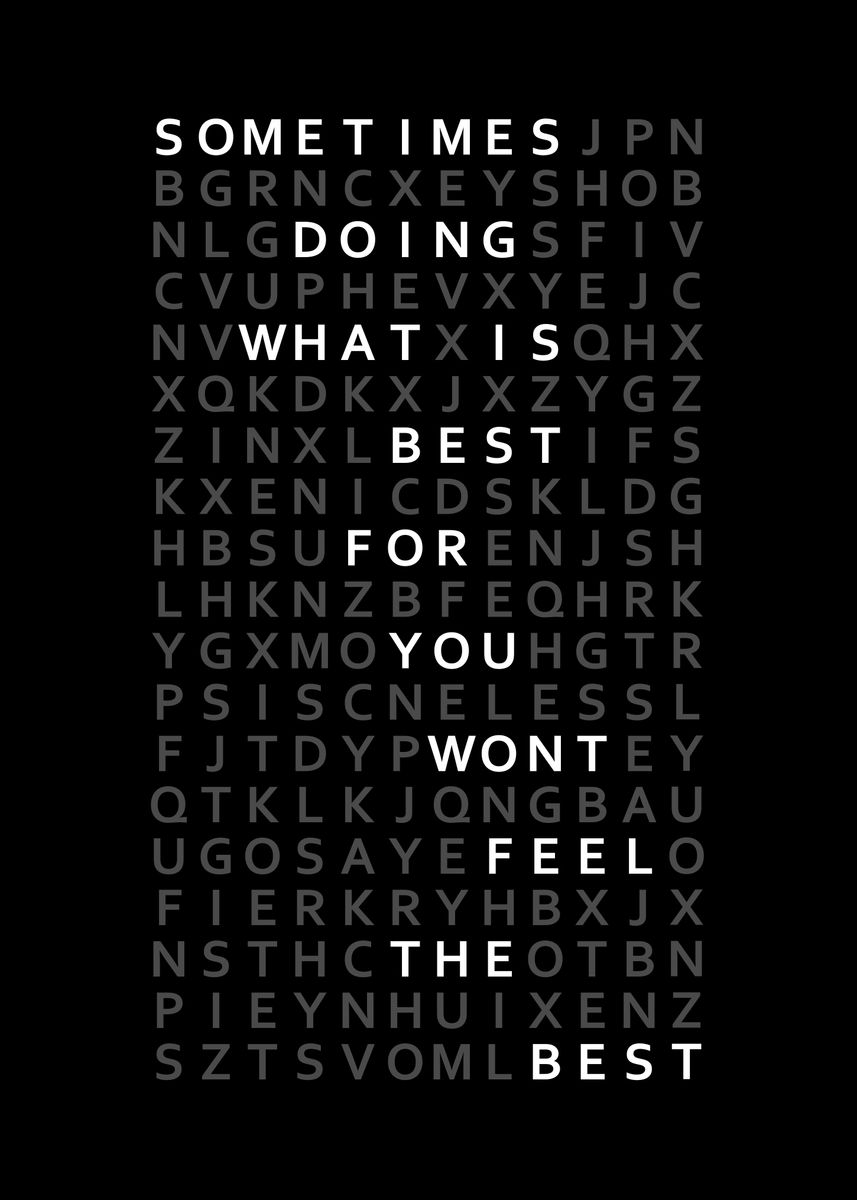 'Sometimes' Poster, picture, metal print, paint by Kaly Prints | Displate