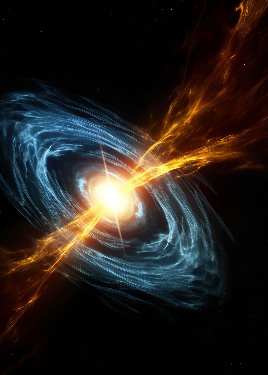 'Quasar Physics Epic' Poster, picture, metal print, paint by Frank ...