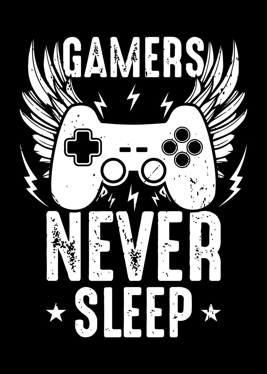 'Gaming Quote' Poster, picture, metal print, paint by Djademan Vibes ...