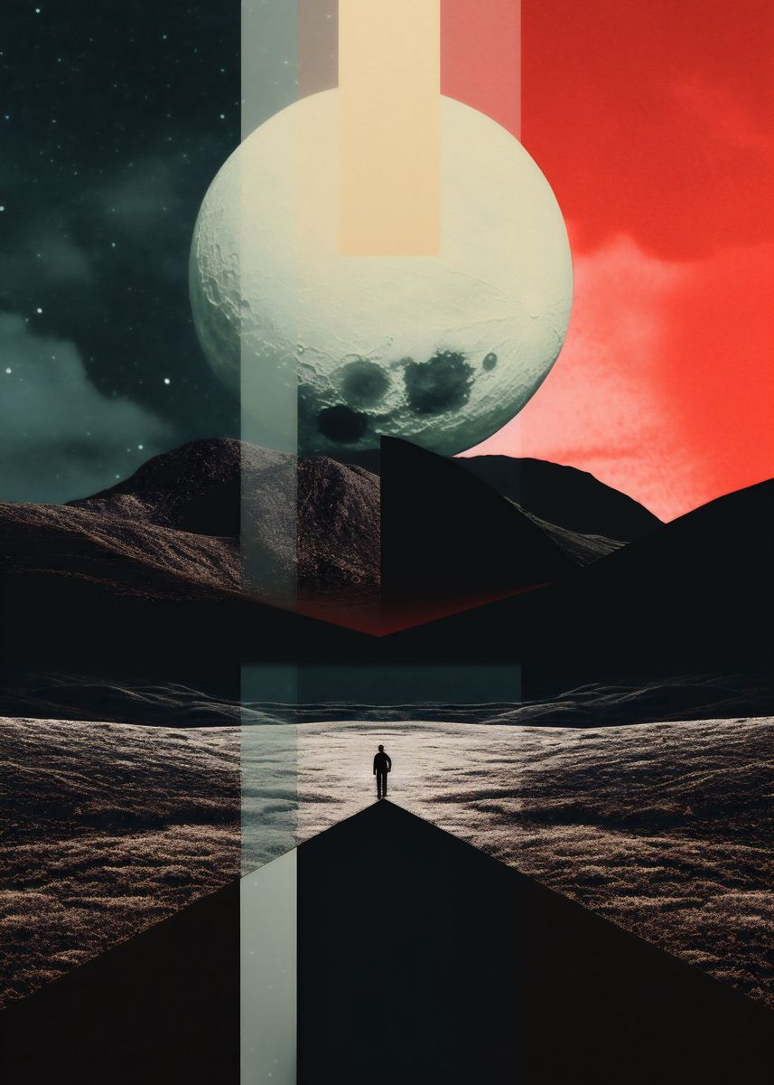 'Multiverse Abstract Collag' Poster, picture, metal print, paint by ...