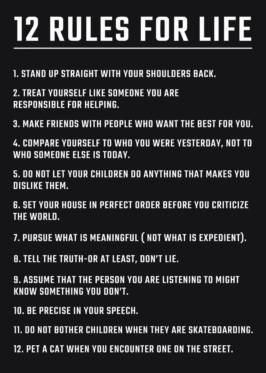 'Rules for life quotes' Poster, picture, metal print, paint by Lamont ...