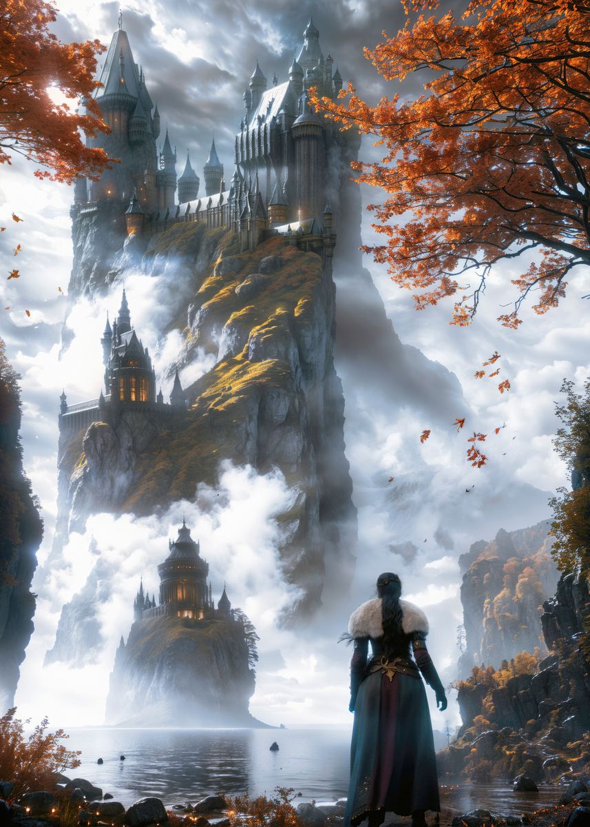 'Misthaven Castle' Poster, picture, metal print, paint by EnterlinkArt ...