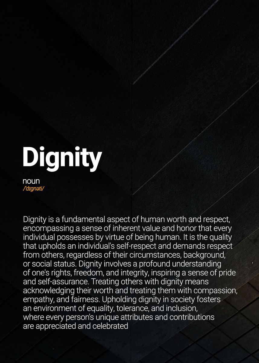 'Dignity' Poster, picture, metal print, paint by Mr Penguin | Displate